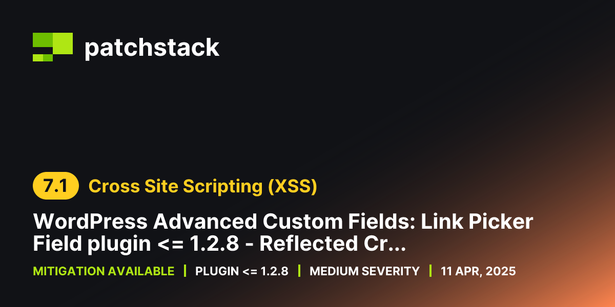 Cross Site Scripting (XSS) in WordPress Advanced Custom Fields: Link ...