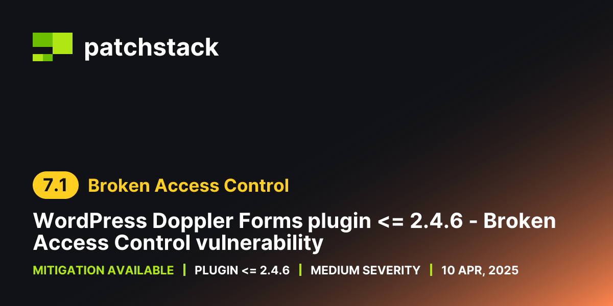 Broken Access Control in WordPress Doppler Forms Plugin - Patchstack