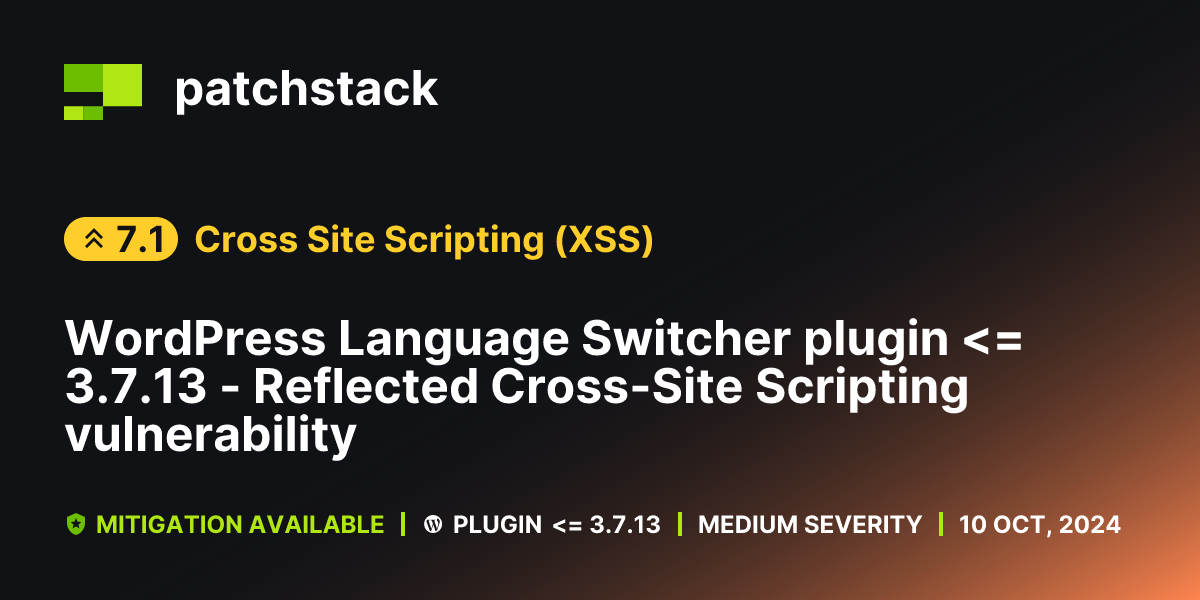 Cross Site Scripting (XSS) in WordPress Language Switcher Plugin ...