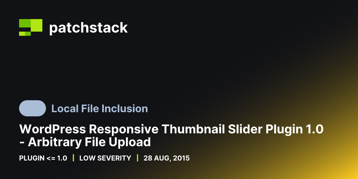 Local File Inclusion in WordPress Responsive Thumbnail Slider Plugin ...