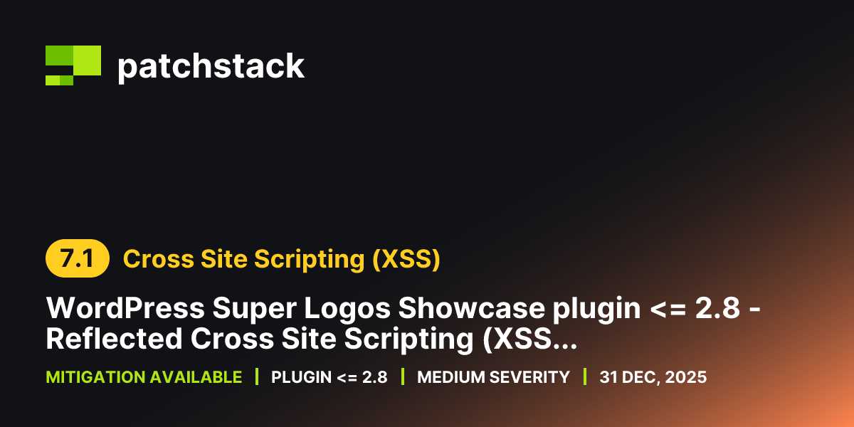 Cross Site Scripting (XSS) in WordPress Super Logos Showcase Plugin ...