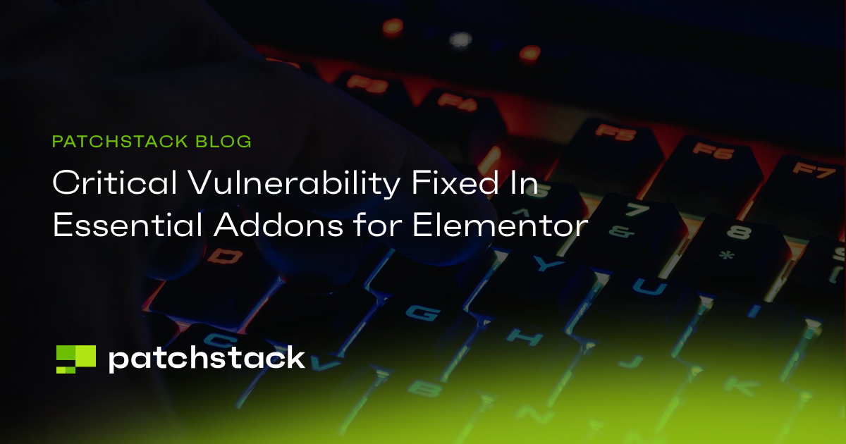 Critical Vulnerability Fixed In Essential Addons for Elementor Plugin