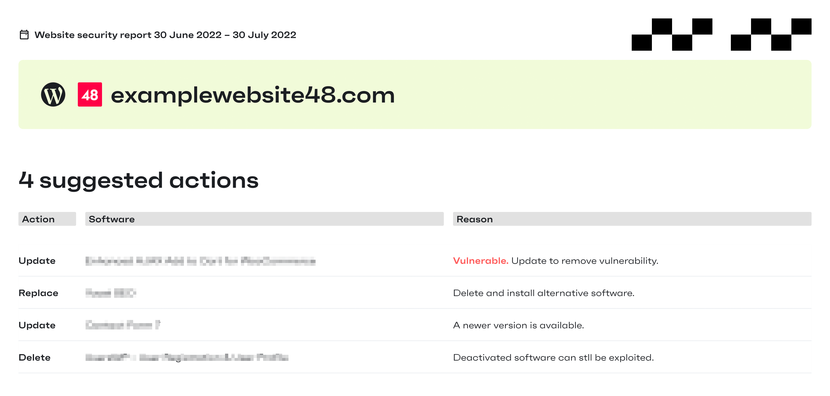 Patchstack Reports - Downloadable Website Security Reports