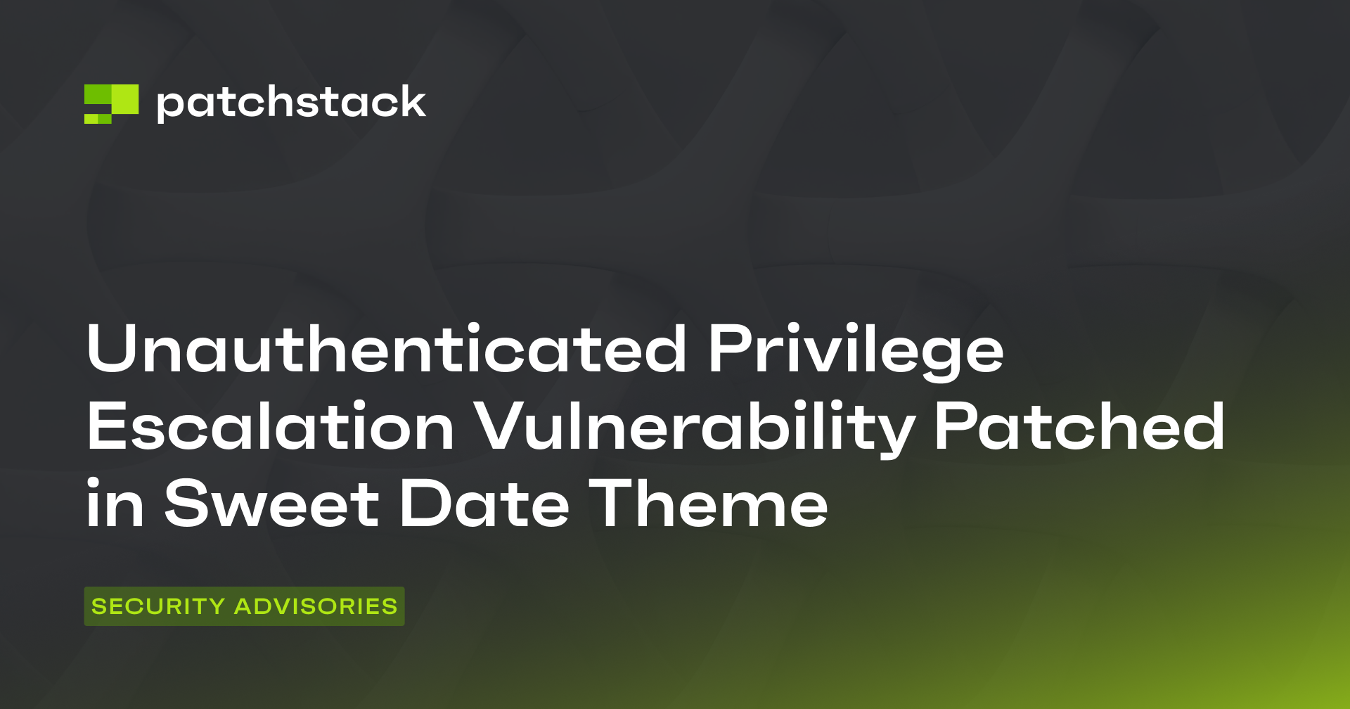 Privilage Escalation Vulnerability Patched in Sweet Date Theme